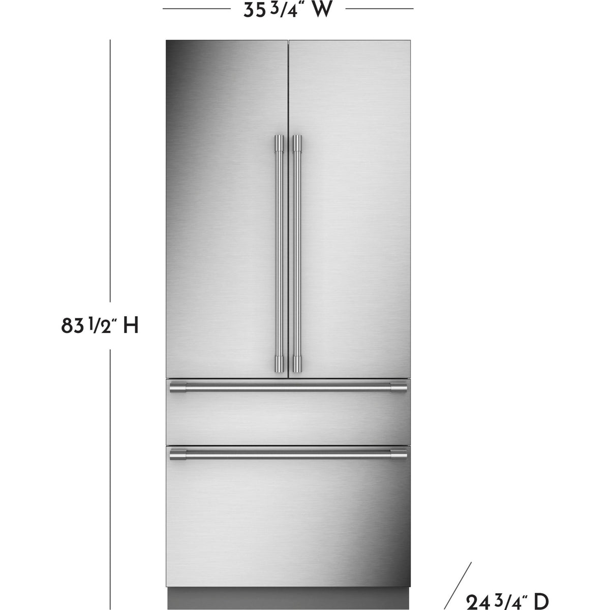 Monogram French Door Fridge (ZIP364NBVII) - Panel Ready | Martin ...